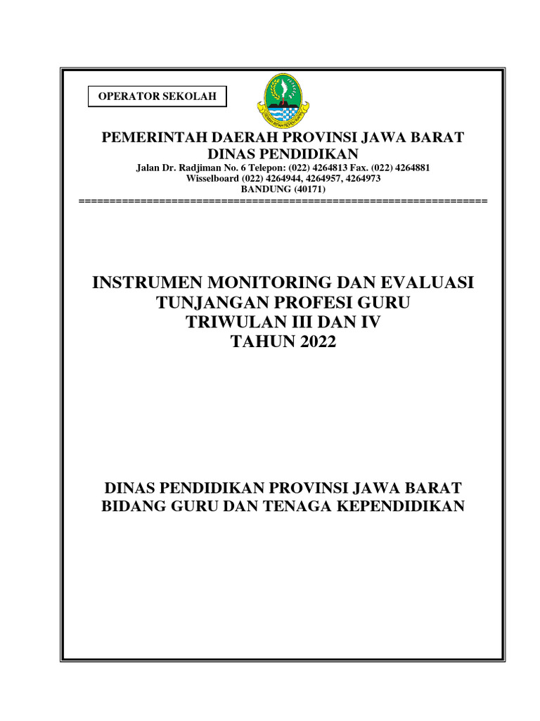 1.3 Instrumen TPG PNSD Operator Sekolah TW 3 Dan 4 | PDF