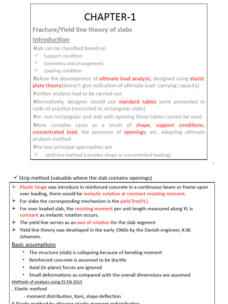 1-structural-design yield line method | PDF | Deformation (Engineering ...