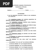Diferencias Entre Artículo Determinado e Indeterminado | PDF