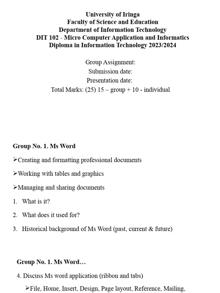 Group Assignment Nov 2023 Pdf Microsoft Excel Microsoft Access