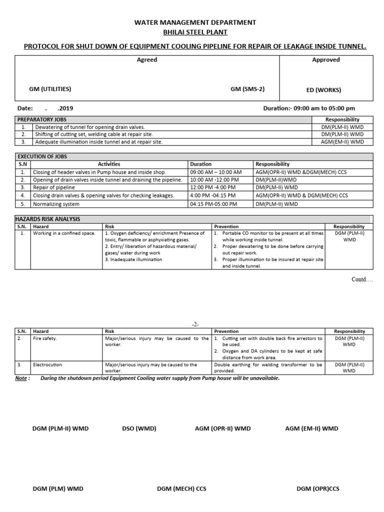 Eqipment Cooling Shutdown Protocol | PDF | Carbon Capture And Storage ...