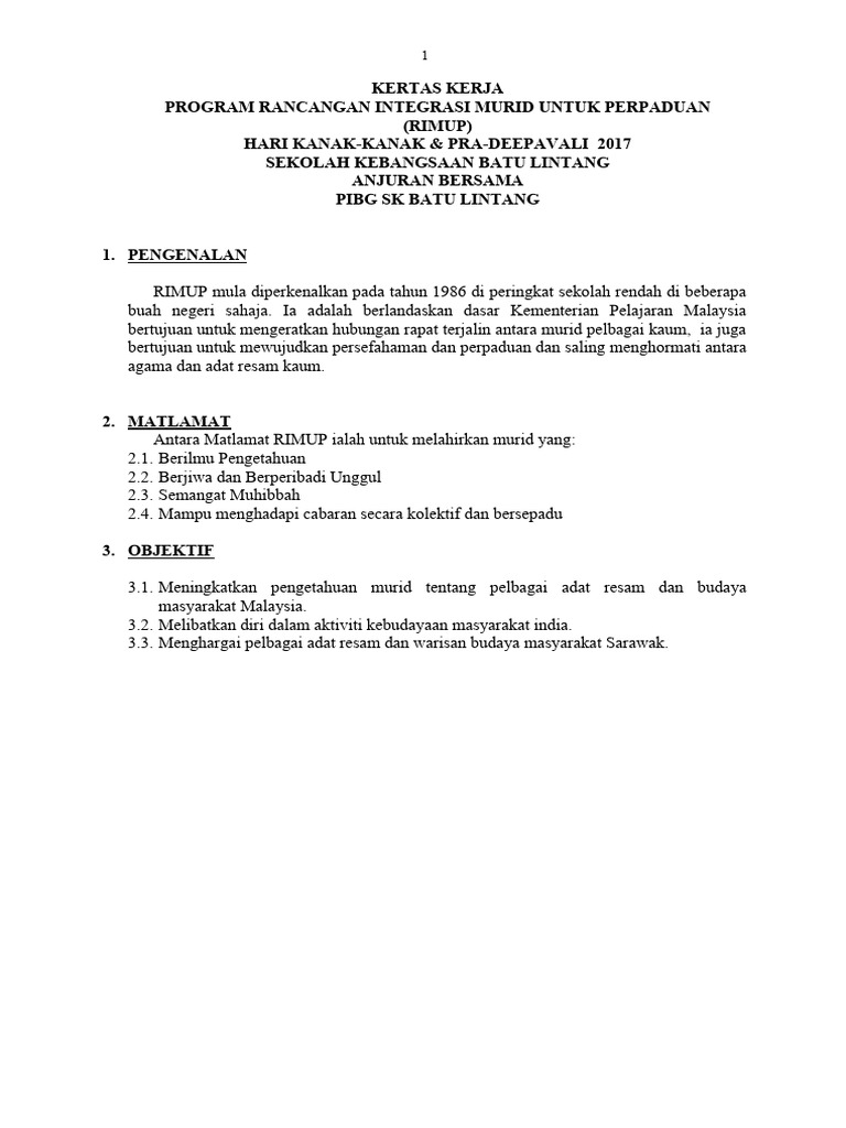 Kertas-Kerja-Rimup Hari Gawai | PDF