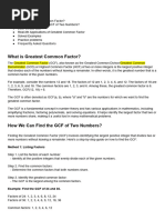 GCF of 48 and 64 Explained | PDF | Factorization | Mathematical Concepts