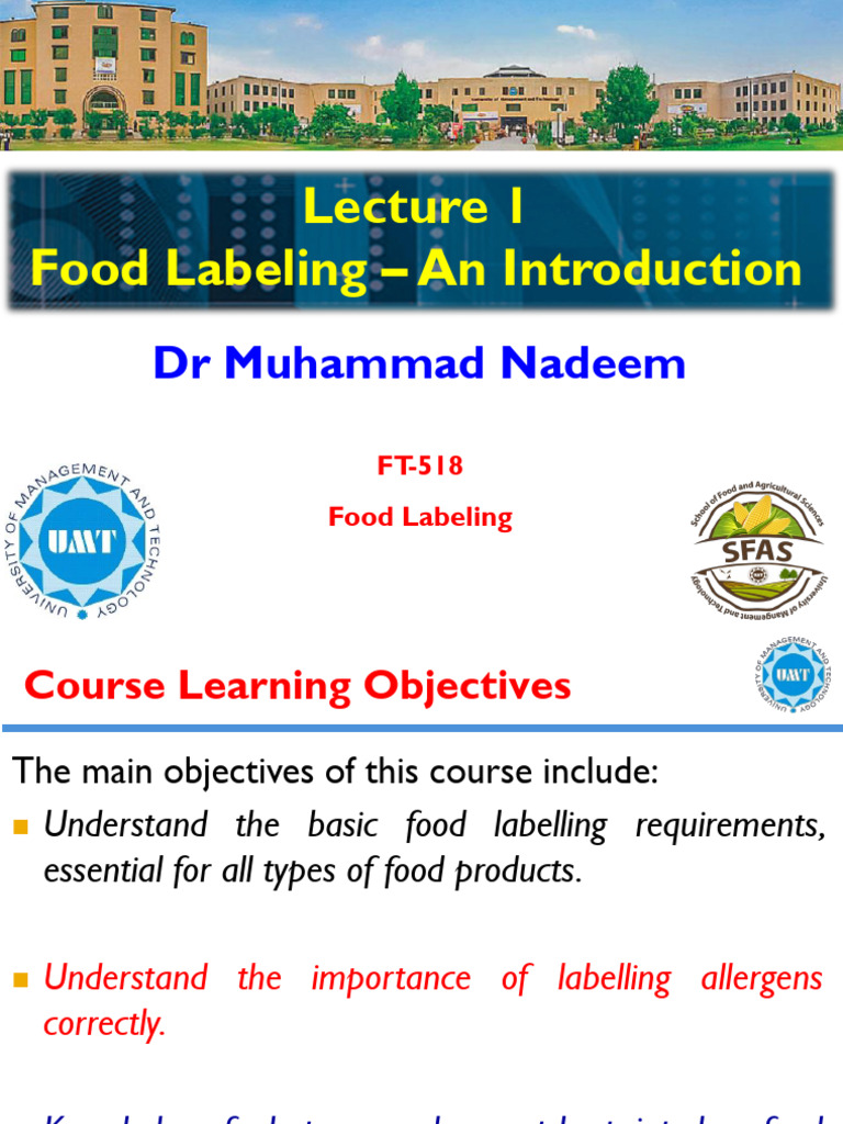 Food Labelling W2 | PDF | Food Safety | Hazard Analysis And Critical ...