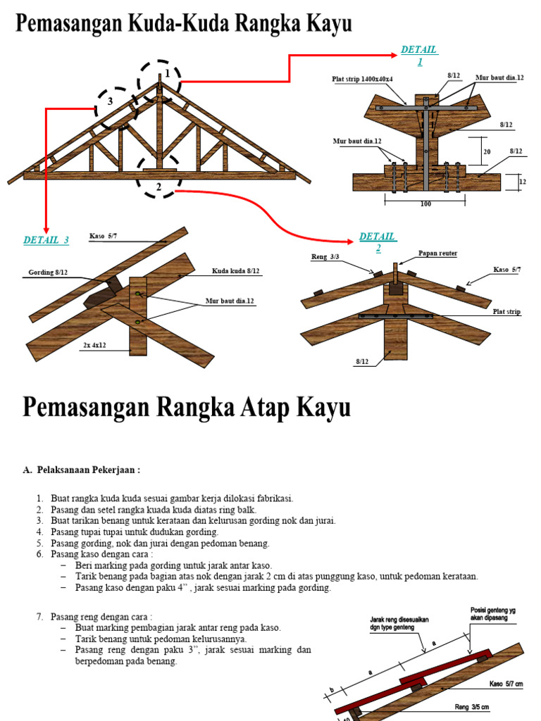 Pemasangan Gording dan Reng Atap | PDF