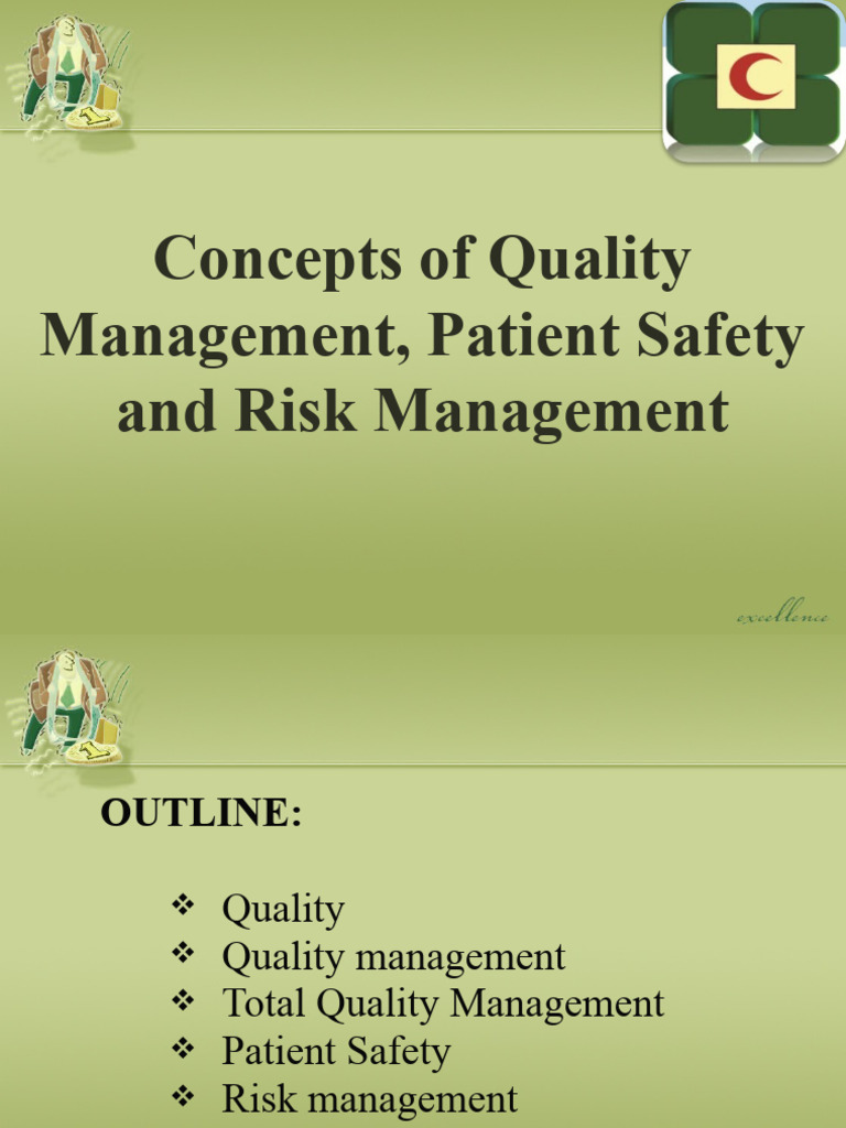 Concepts of Quality, Patient Safety and Risk Management | Download Free ...