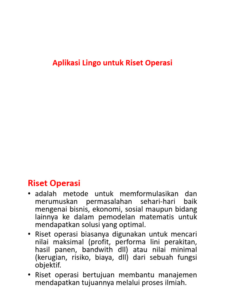 Aplikasi Lingo Untuk Riset | PDF