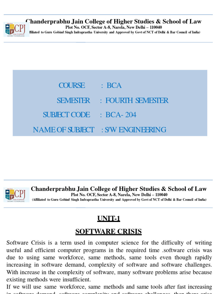 Ppt Unit 1 Software Engineering-204 (Bca IV Sem) | PDF | Software ... Ppt Unit 1 Software Engineering-204 (Bca IV Sem) | PDF | Software ...