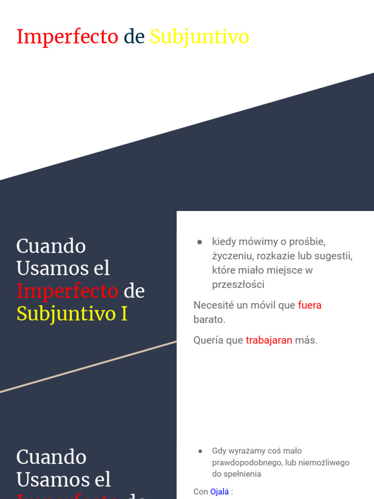 Imperfecto de Subjuntivo | PDF