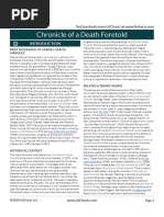 Chronicle of A Death Foretold | PDF | Gabriel García Márquez