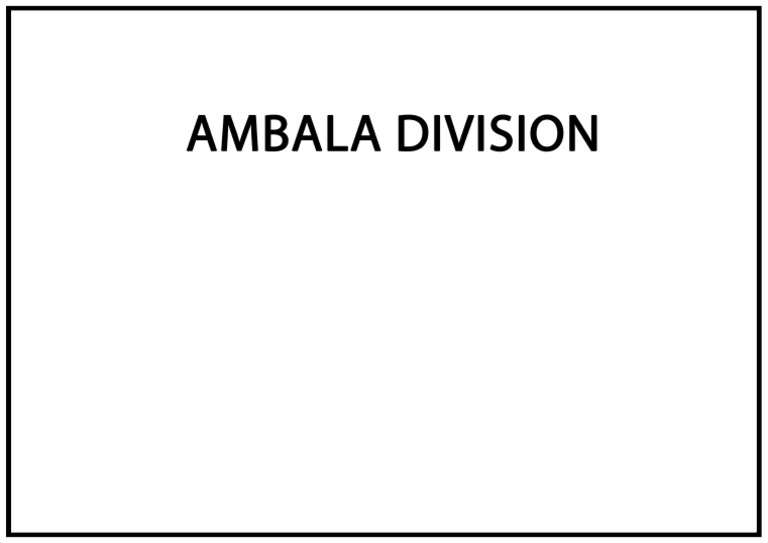 Ambala Division | PDF