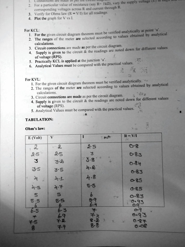 exp 1 | PDF | Voltage | Electrical Engineering
