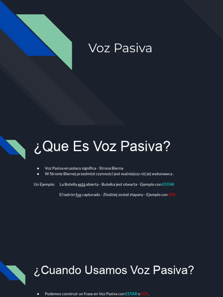 Voz Pasiva | PDF