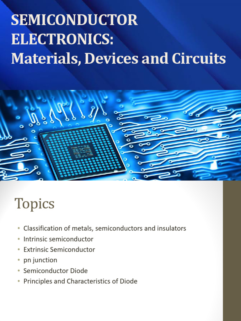 Basics of Semiconductors | PDF | P–N Junction | Rectifier