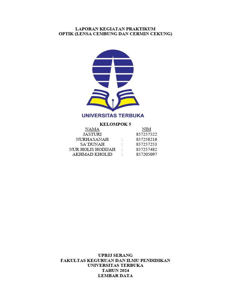 Praktikum Optik: Lensa Cembung & Cermin Cekung | PDF | Metode & Bahan Ajar