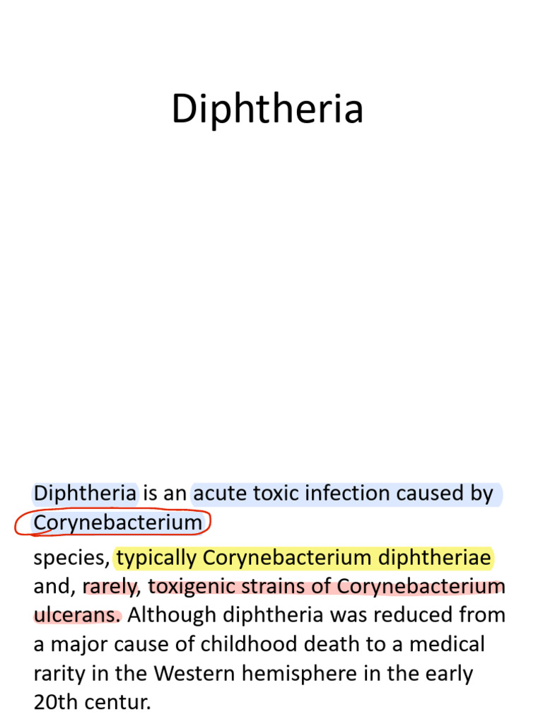 Diphtheria | Download Free PDF | Infection | Medical Specialties