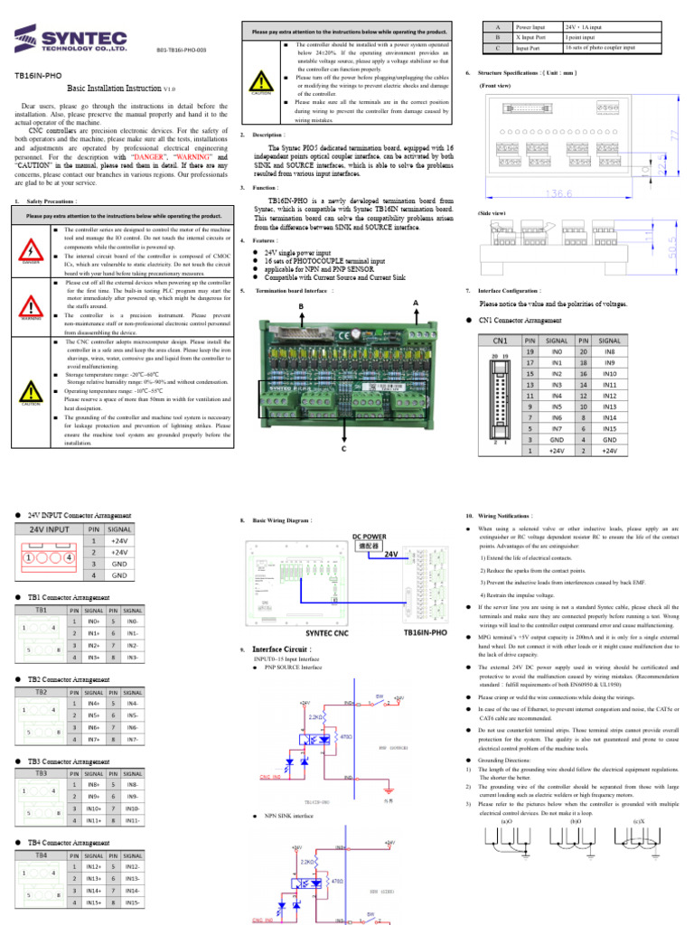 B01-TB16I-PHO-003 - TB16IN-PHO Basic Installation Instructions V1.0 - ENG | Download Free PDF ...