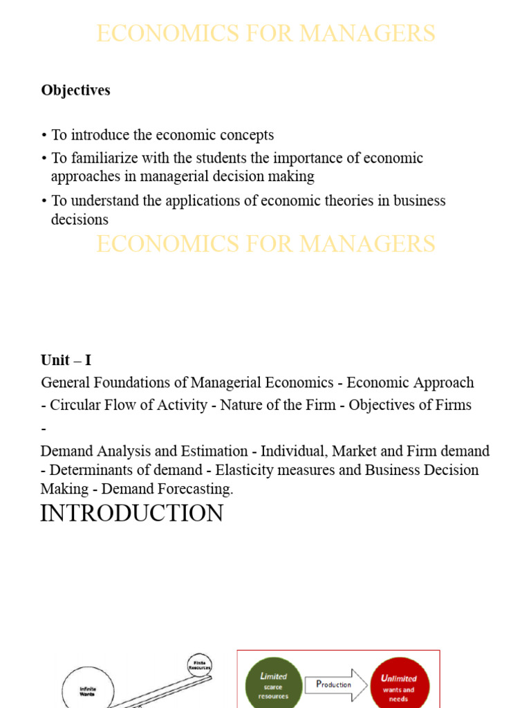 EM 1st Module | PDF | Economics | Microeconomics