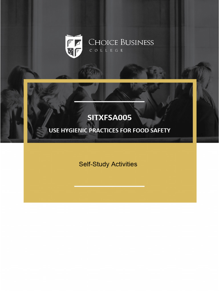 Self-Study Activities SITXFSA005 | Download Free PDF | Food Safety ...