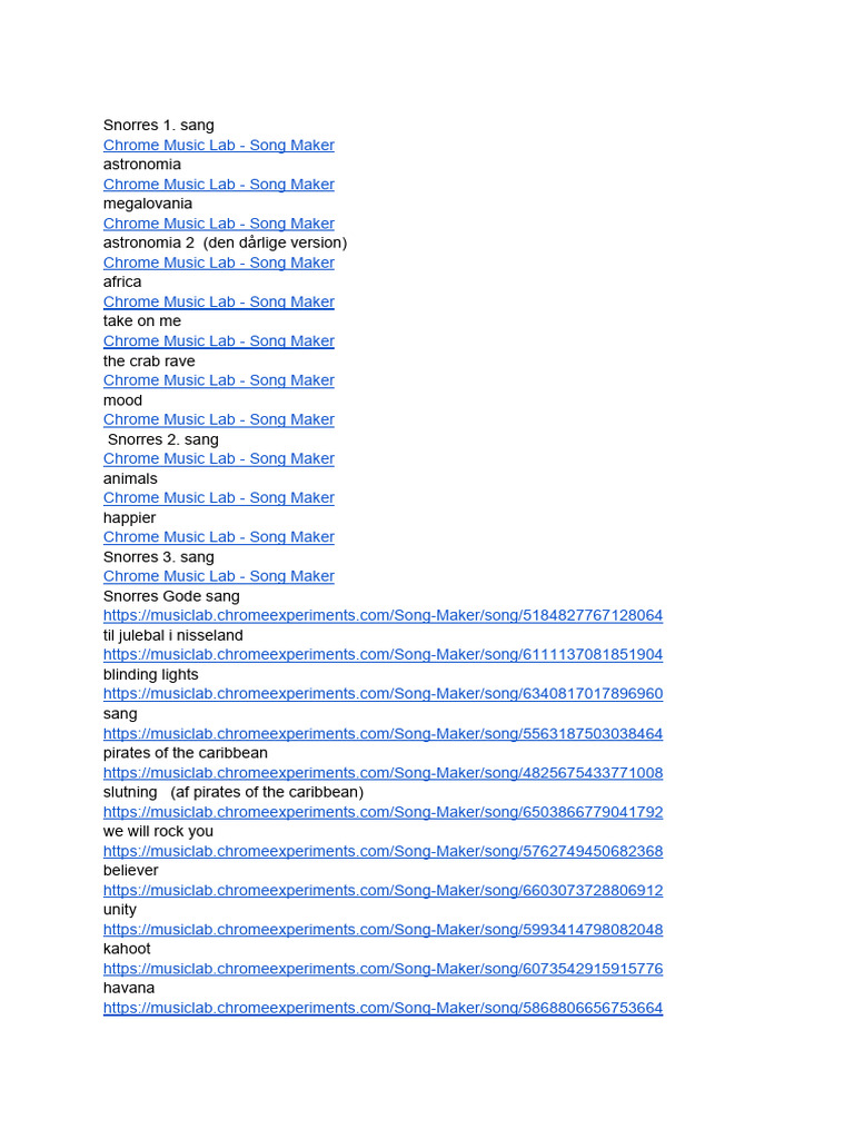 Chrome Musiclab Songs | PDF