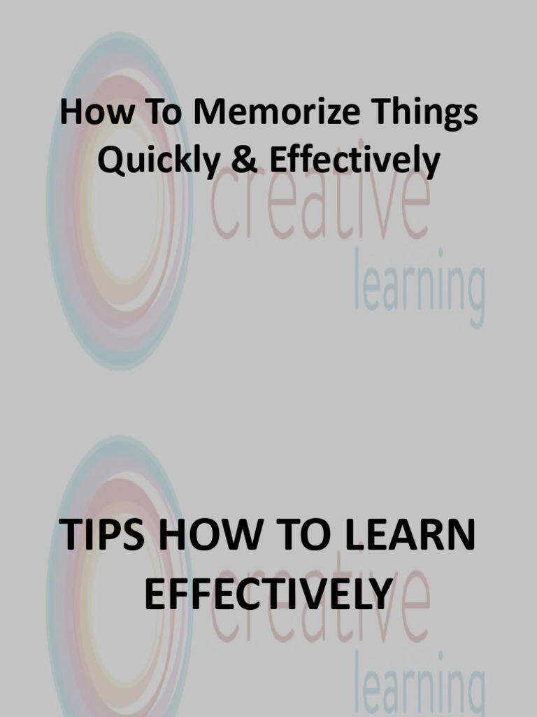 Creative_learning_mini_guide | PDF | Memory | Cognition