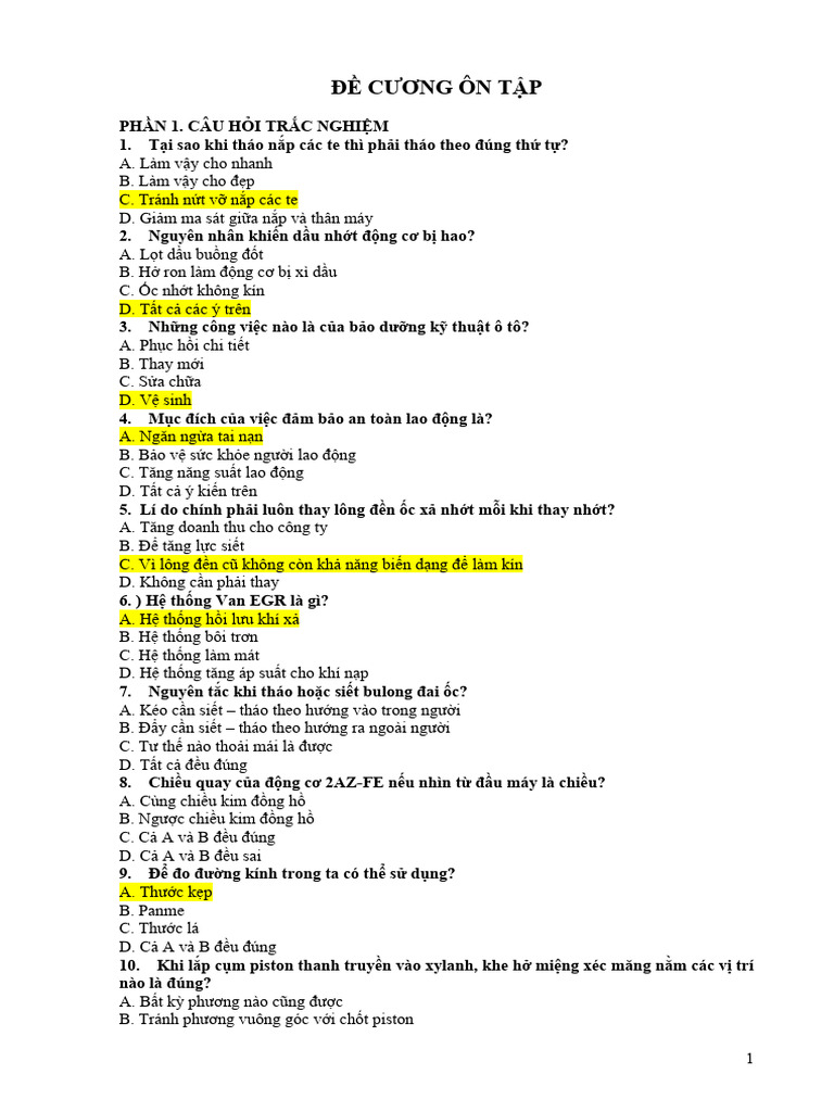 De Cuong On Tap | PDF