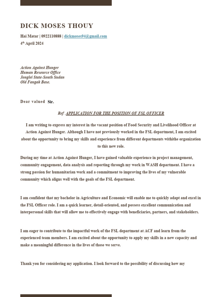 FSL Officer Application | PDF