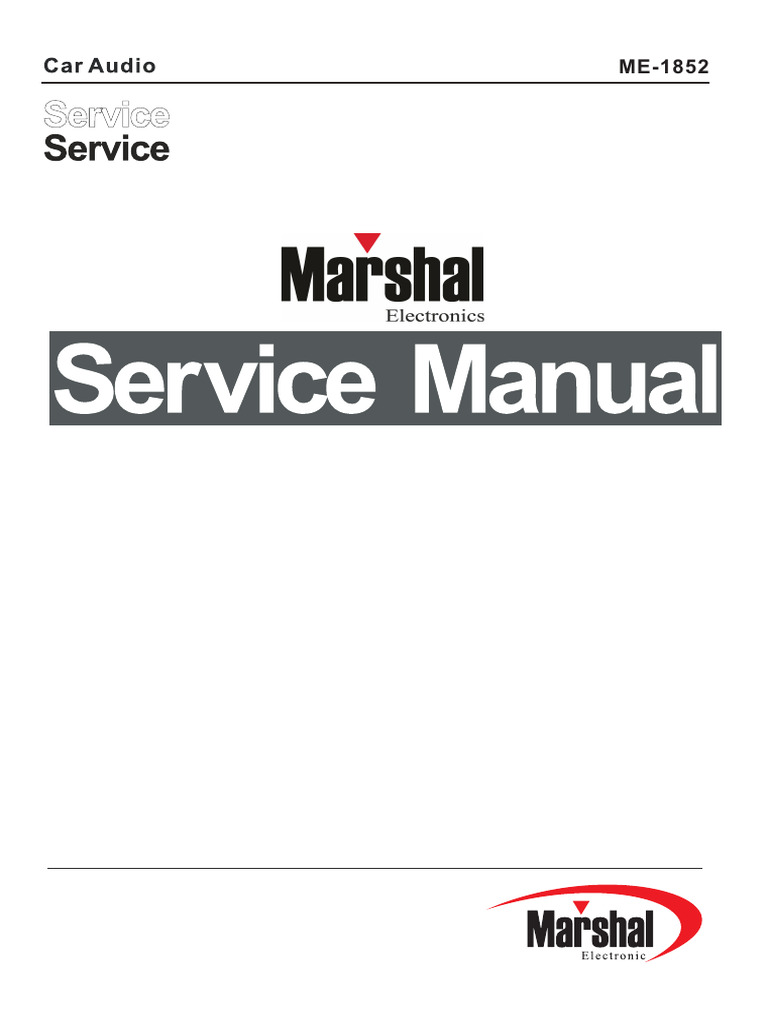 ME-1852 Service Manual | PDF | Power Supply | Electronics
