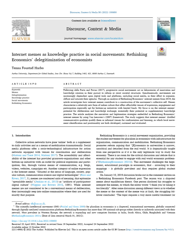Good-Internet Memes As Knowledge Practice in Social Movements | PDF ...