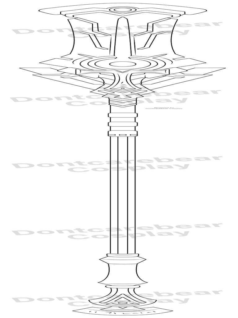 Staff Scarlet Sands Blueprint Dontcarebear Cosplay | PDF