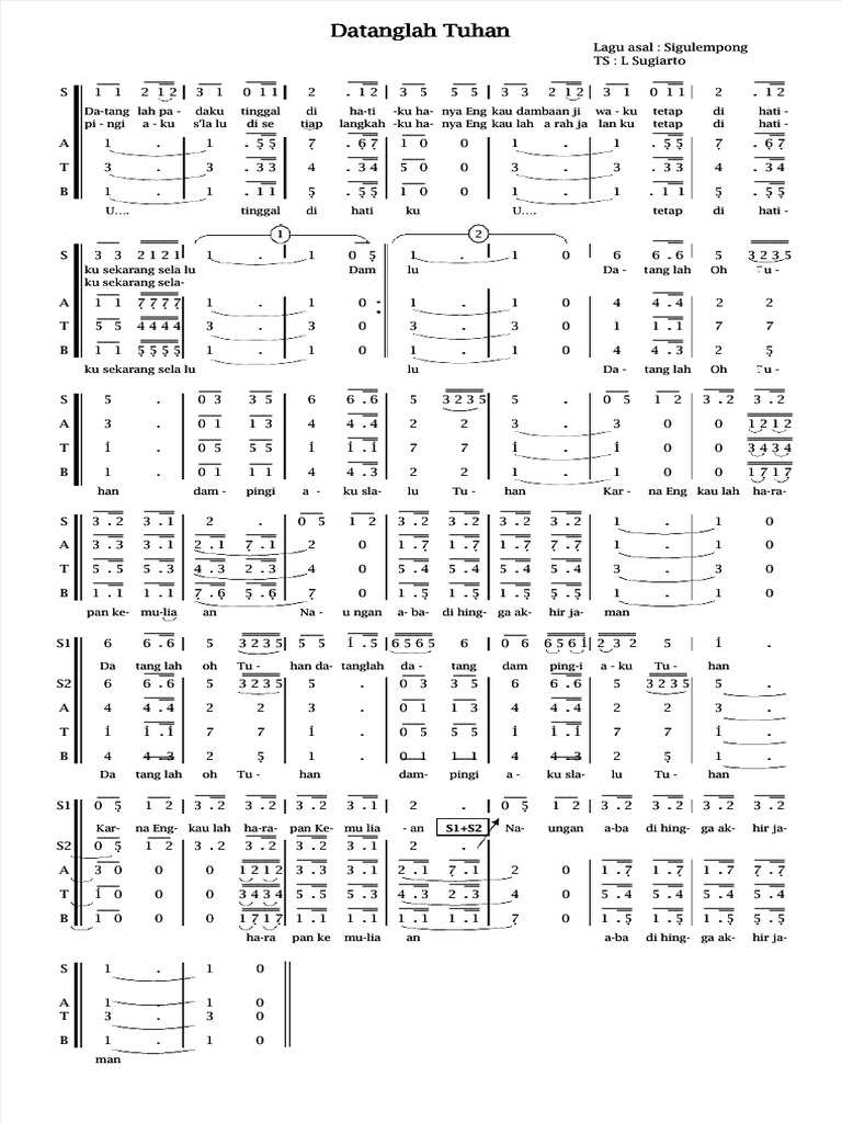 PDF Datanglah Tuhan Sigulempong Folio Compress | PDF