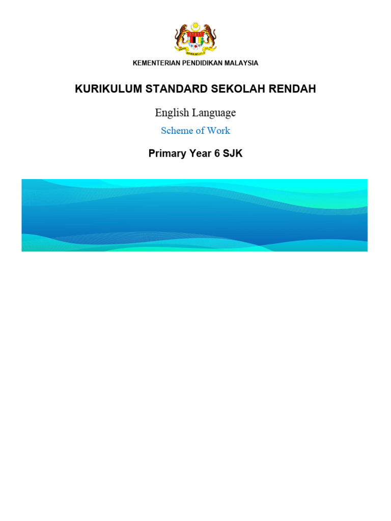 SoW Primary Year 6 SJK | PDF | Teachers | Curriculum