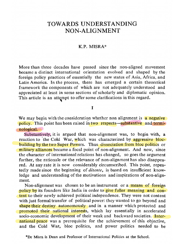 non aligned movement | PDF