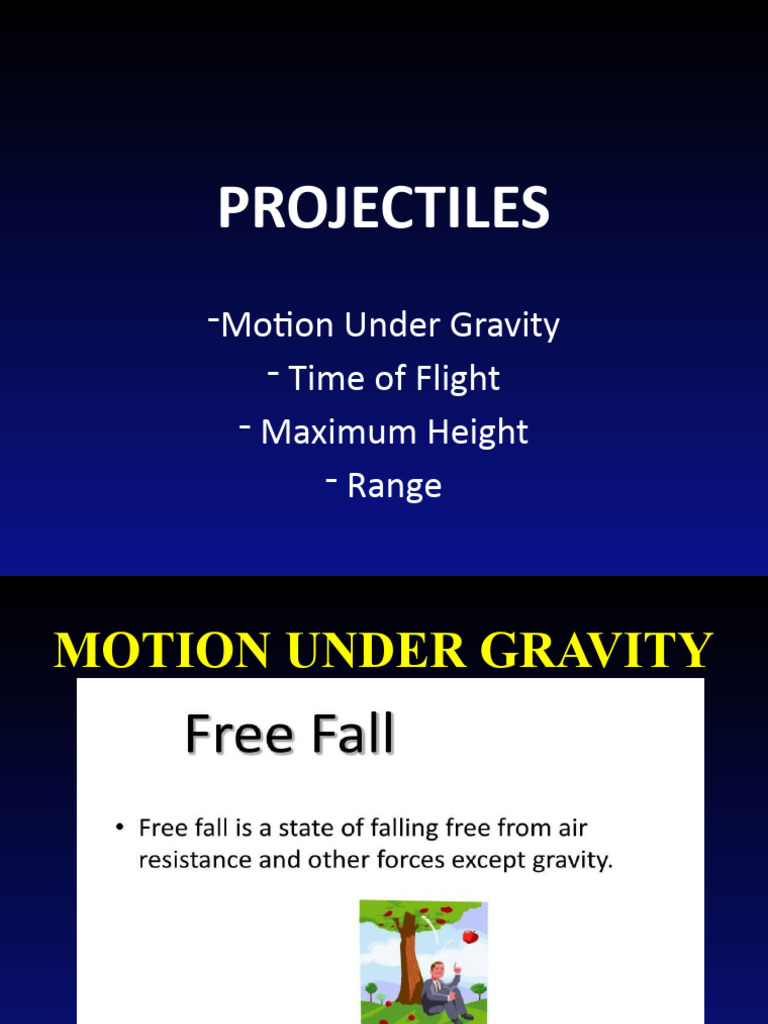 Projectiles | PDF | Projectiles | Equations Of Motion