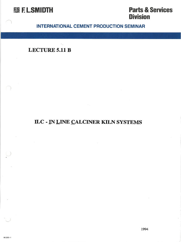 International Cement Production Seminar 1 - FLS ICPS - ILC | PDF
