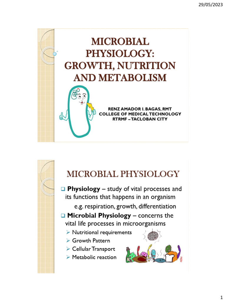 Bacterial Physiology | PDF | Nutrition | Diet & Nutrition