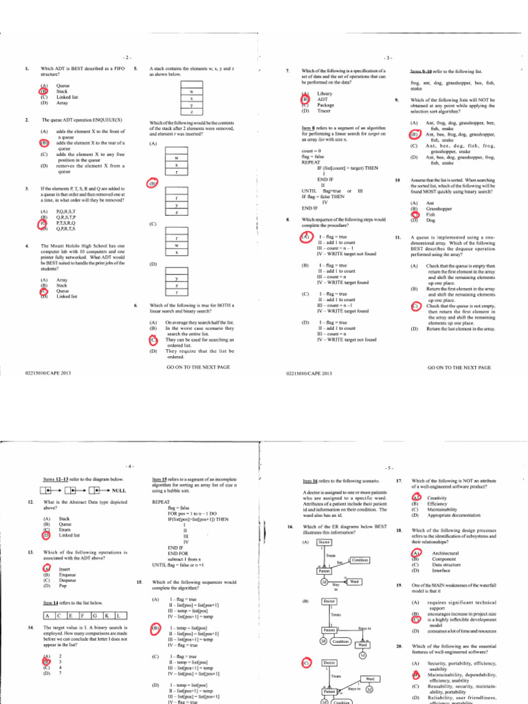 CompSci U2 P1 2013 | PDF