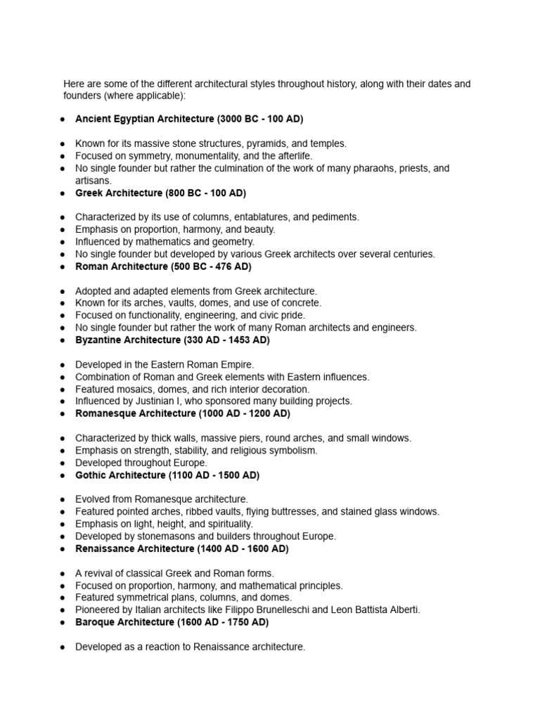 What Are A Different Architectural Styles and Pro... | PDF | Gothic ...