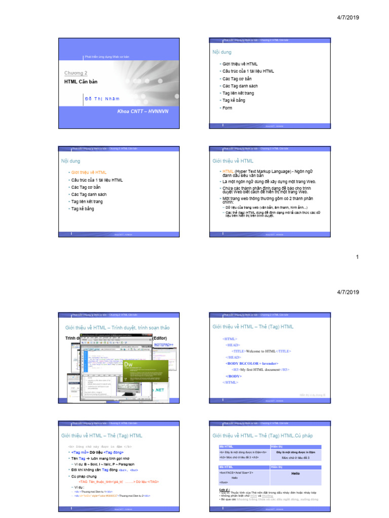 Chuong2 - HTML Can Ban | PDF