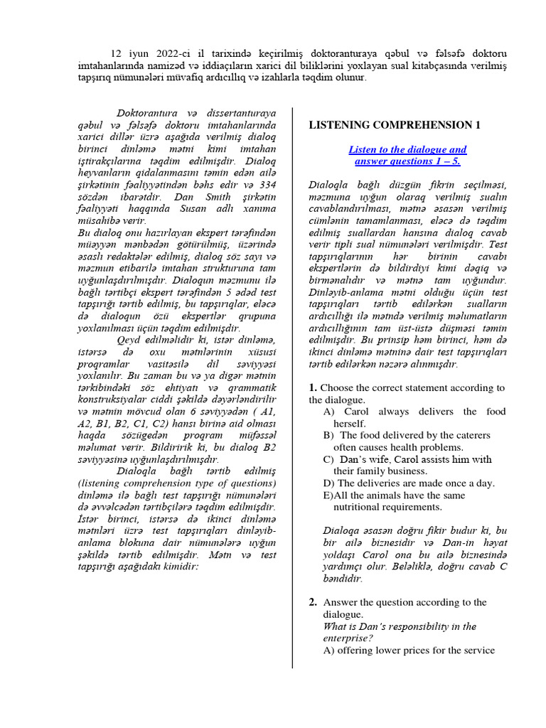 Dim 12 Iyun Doktorantura Ingilis | PDF