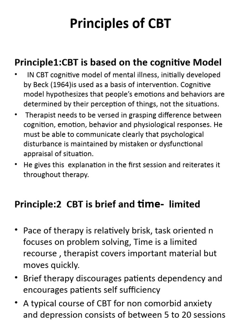 Principles of CBT | PDF | Cognitive Behavioral Therapy | Psychotherapy