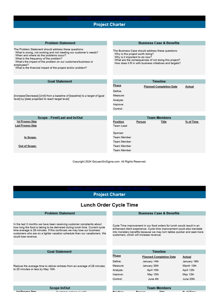 Project Charter GLSS v4 | PDF | Six Sigma | Taxes