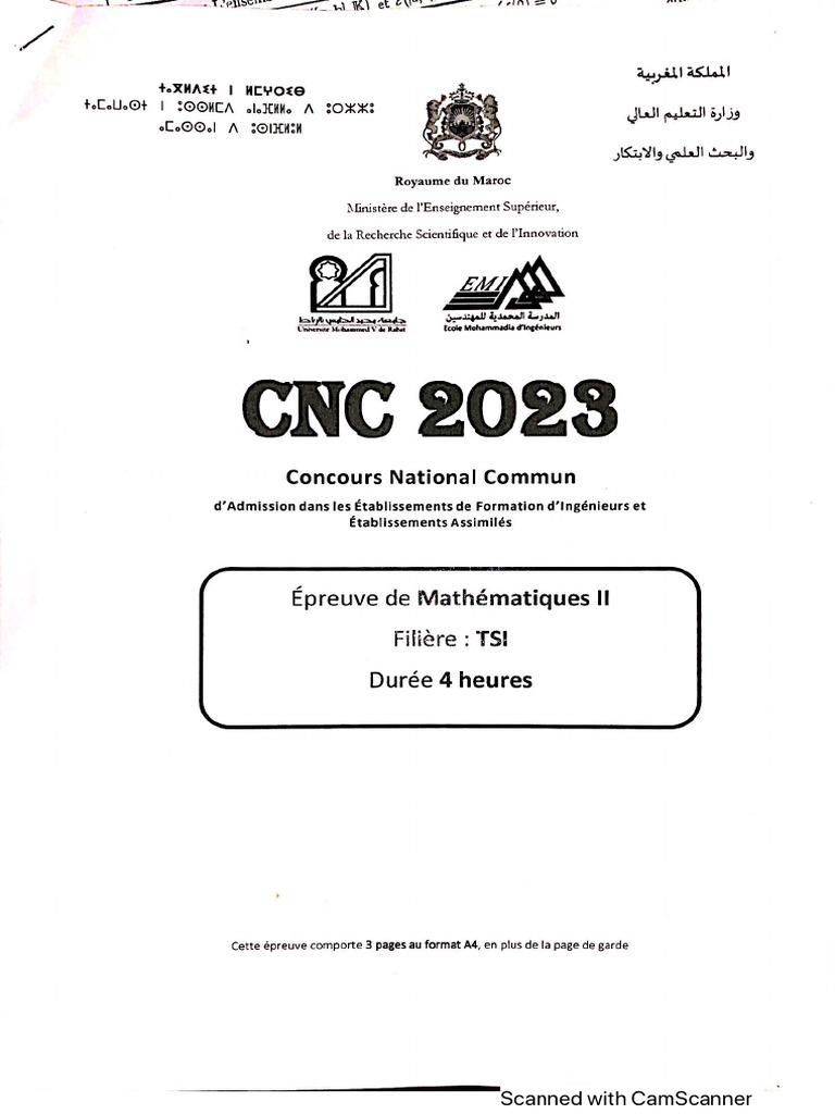 cnc math II 2023 | PDF