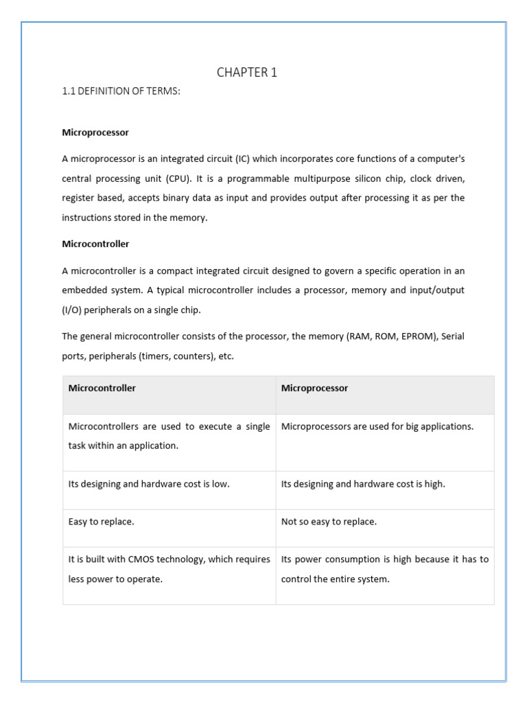 Microprocessors and Control Systems Explained | PDF | Microcontroller ...