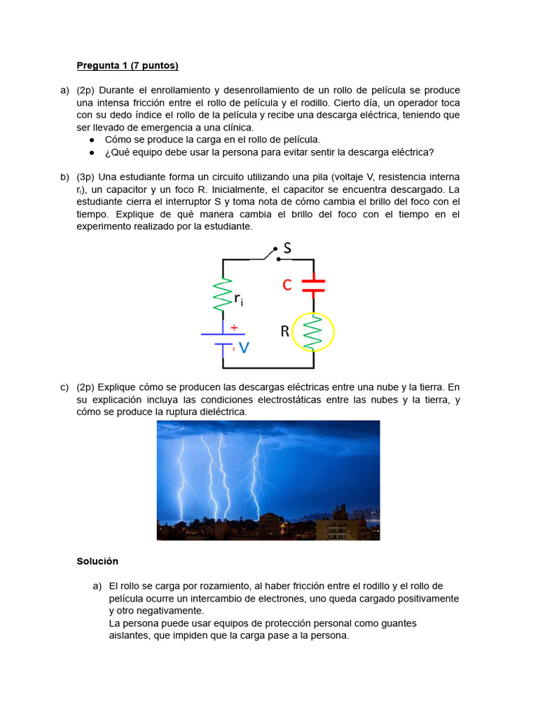 Examen Parcial (23-1) | Descargar gratis PDF | Corriente eléctrica | Electricidad