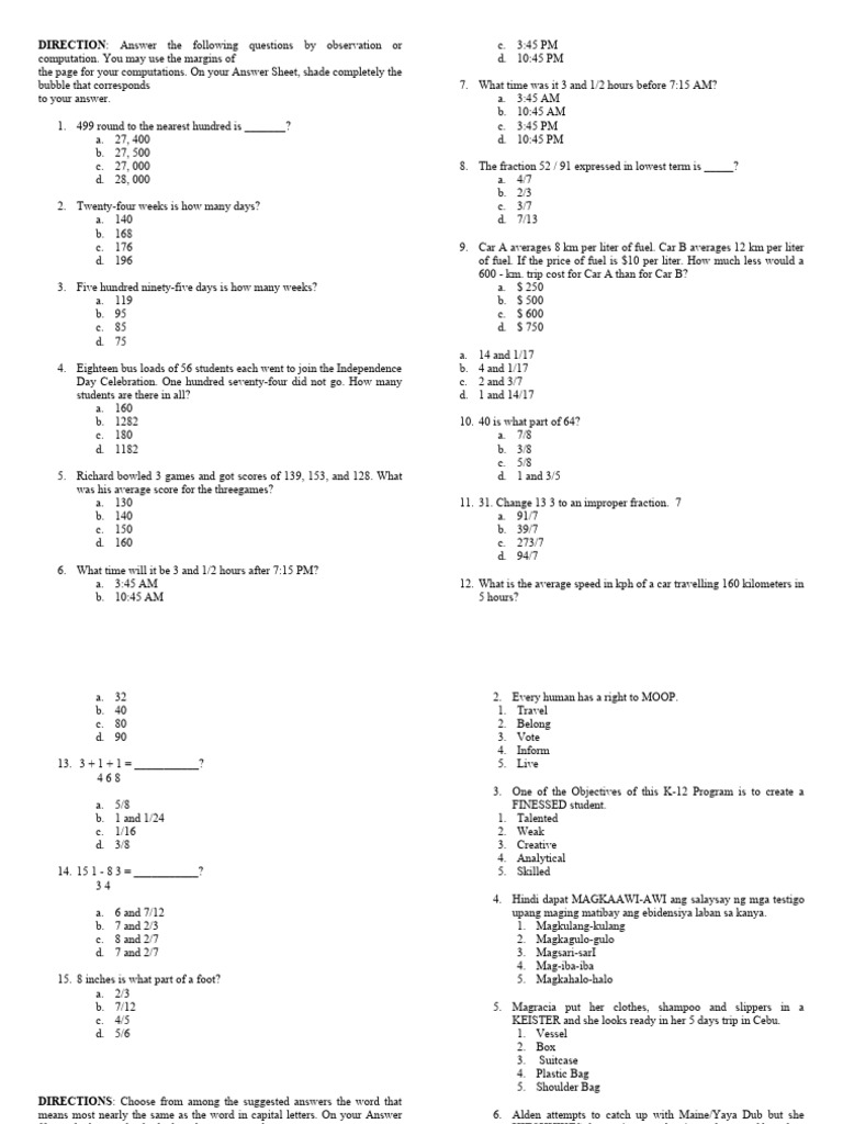 PRACTICE TEST | Download Free PDF | Photocopier | Receipt