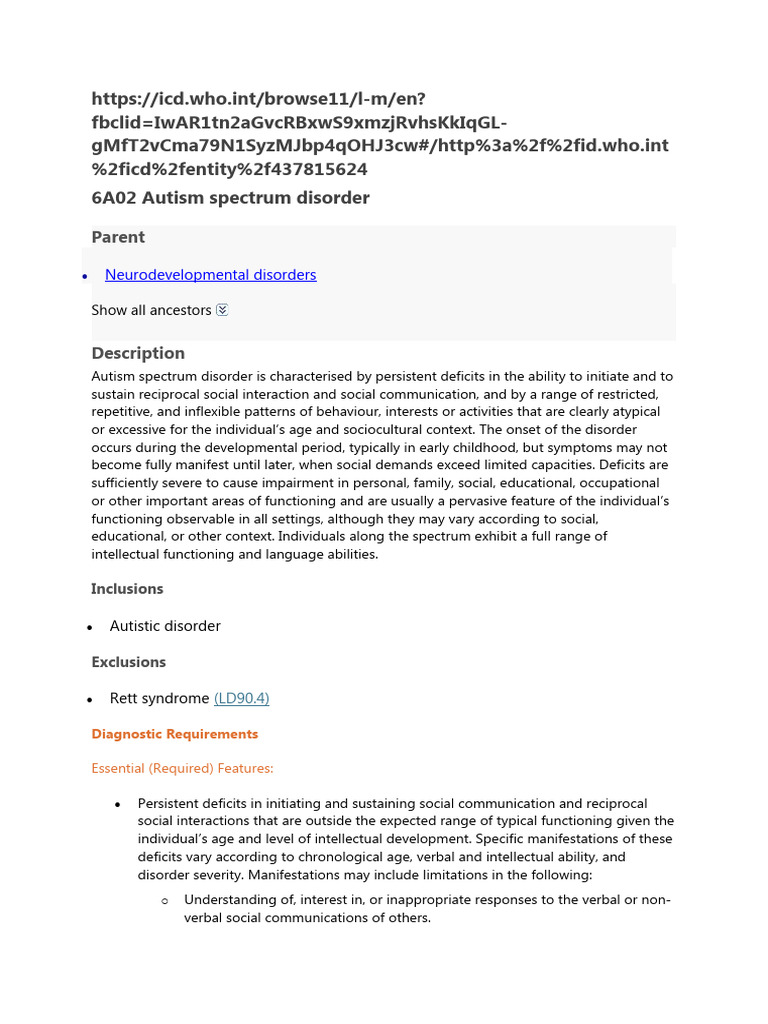 Tsa Cim11 | PDF | Autism Spectrum | Mental Disorder