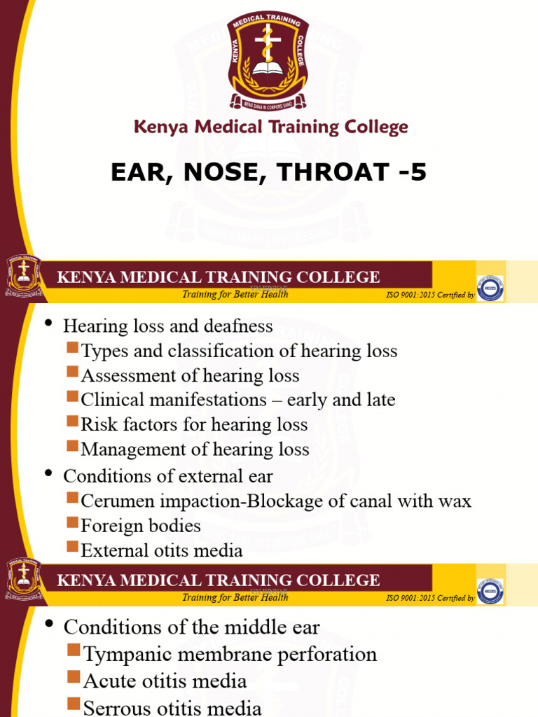 ENT NOTES | PDF | Hearing Loss | Ear