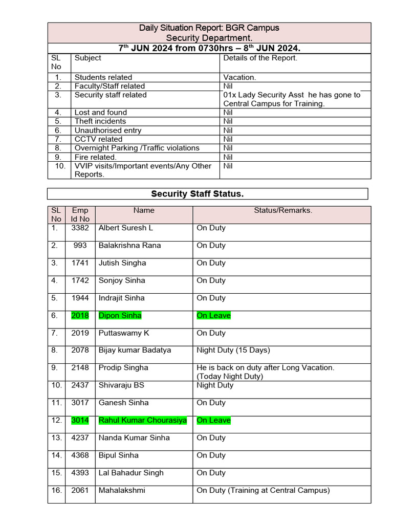 Dsr Daily Report 2024 | PDF