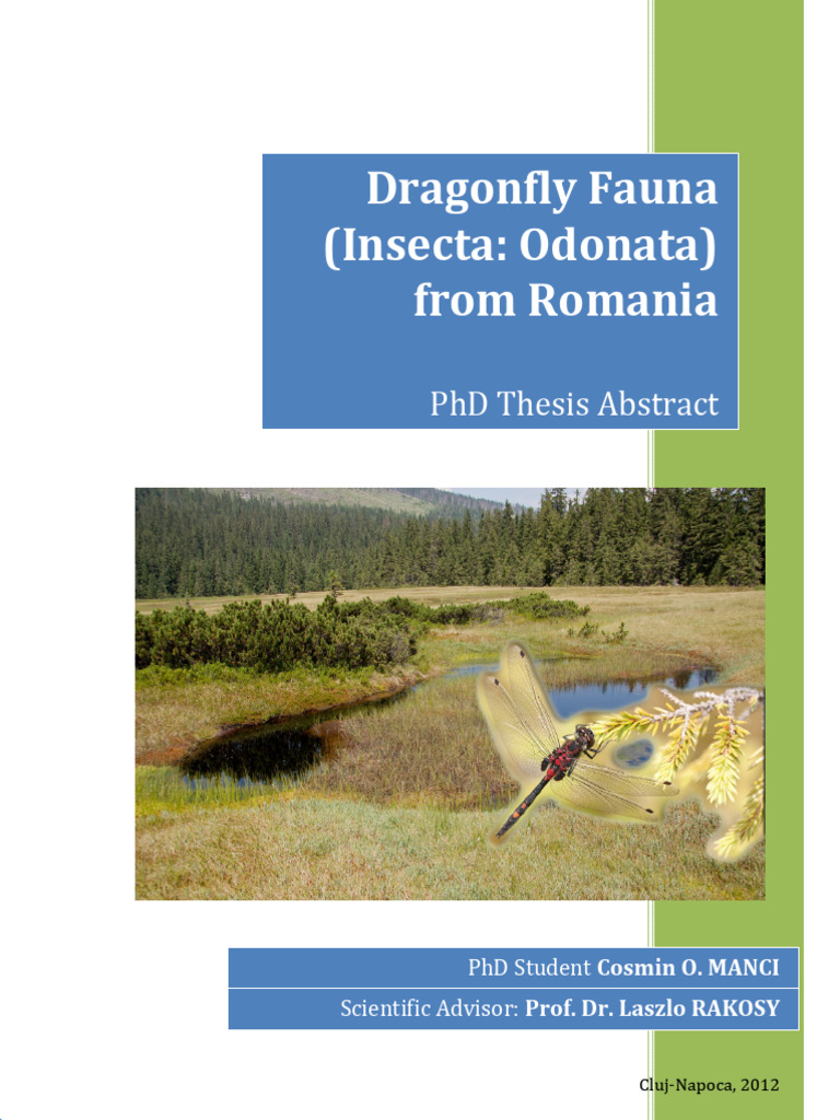 Manci - 2012 - Dragonfly Fauna - Romania | PDF | Dragonfly | Insect Orders